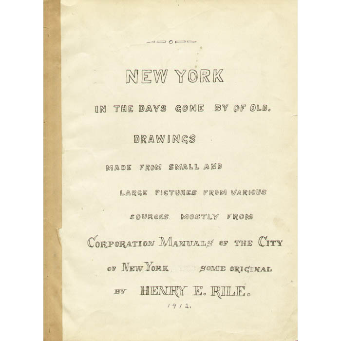 View, New York City, Upper West Side, Henry Rile, Antique Drawings ...